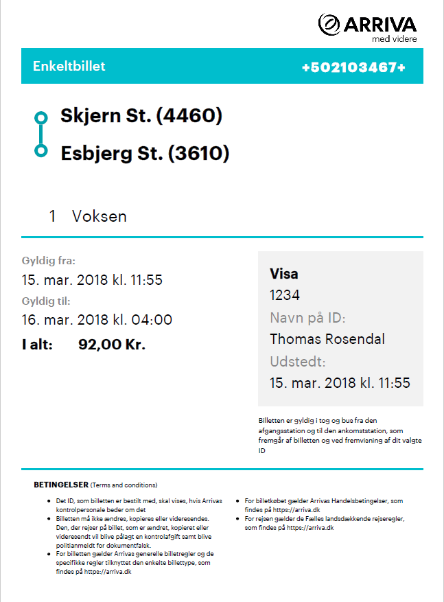Print-selv-billet - Midttrafik