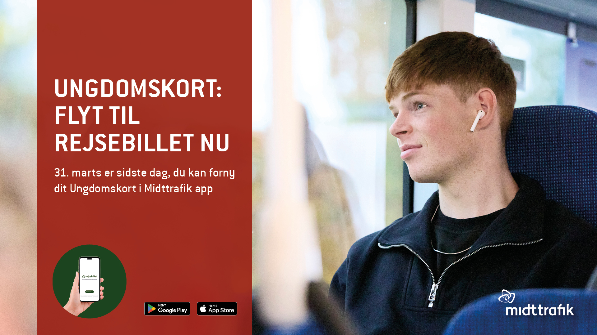 Ungdomskort: Flyt til Rejsebillet nu - Midttrafik | 24-02-2025